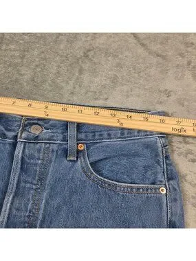 Levi's | Skirts | Levis Skirt Womens 29 Blue Jean Icon Button Fly ...